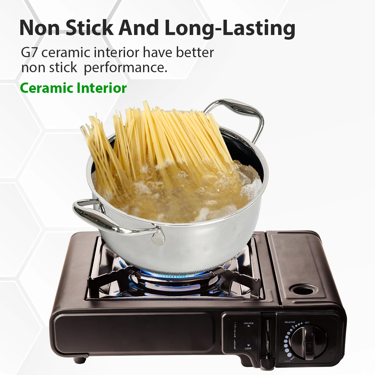 Wholesale Double Etching Honeycomb Cooking Pots and Pans Kitchen ...