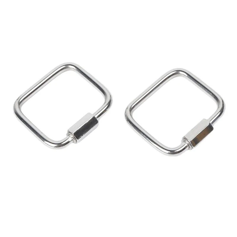 Factory Supply Stainless Steel Locking Square Quick Link Ring Chain ...