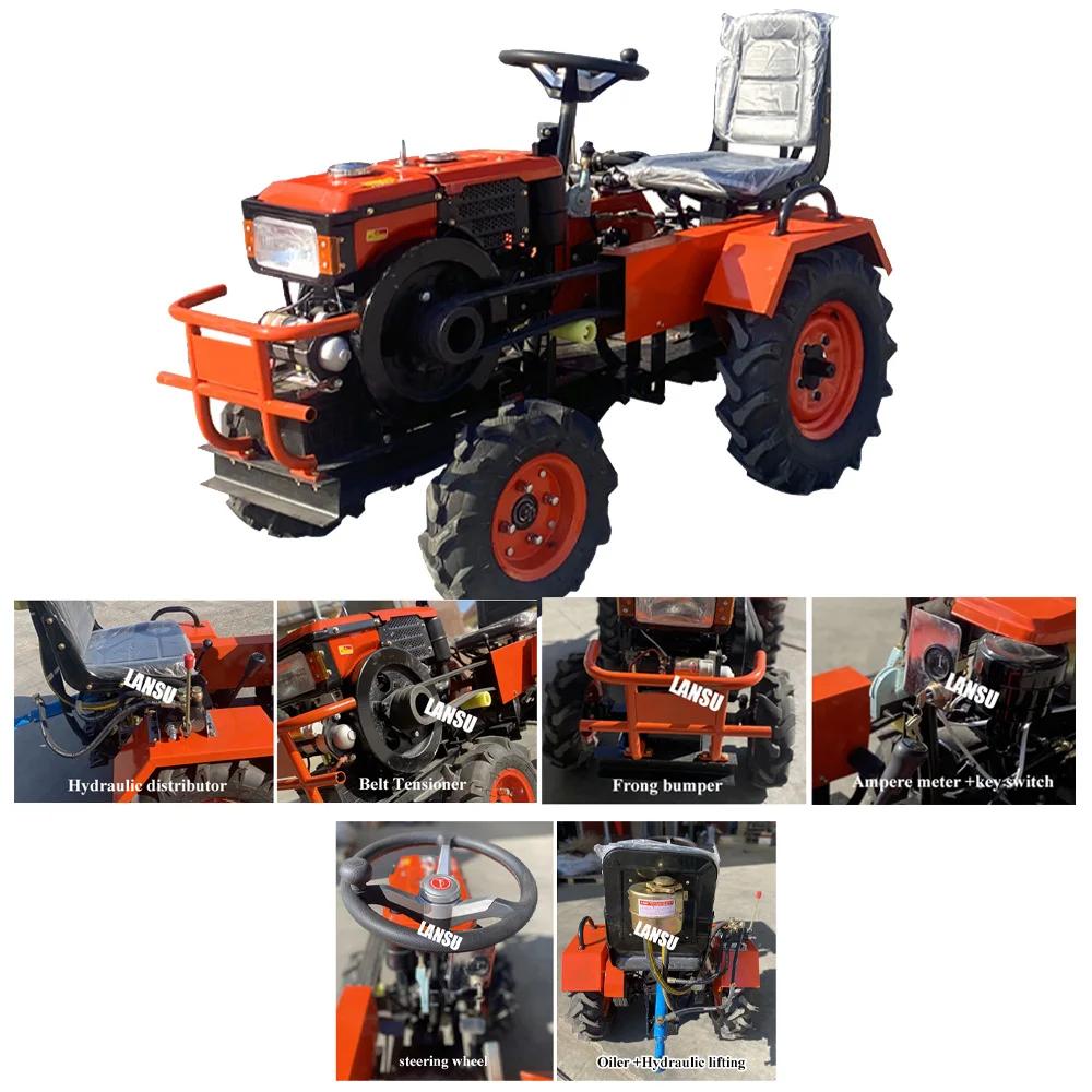 Walking Tractor (Electric Starting Type) Walk Behind Tractor hay Baler ...