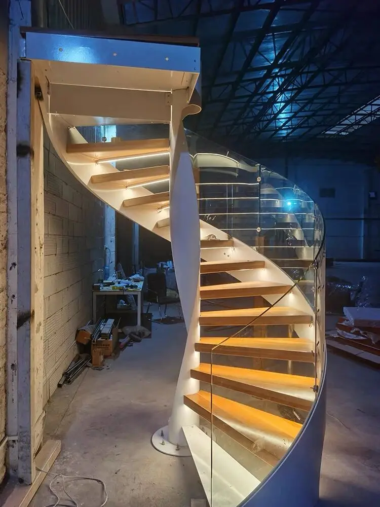 Cbmmart Stainless Steel Beam Straight Stairs - Easy Install