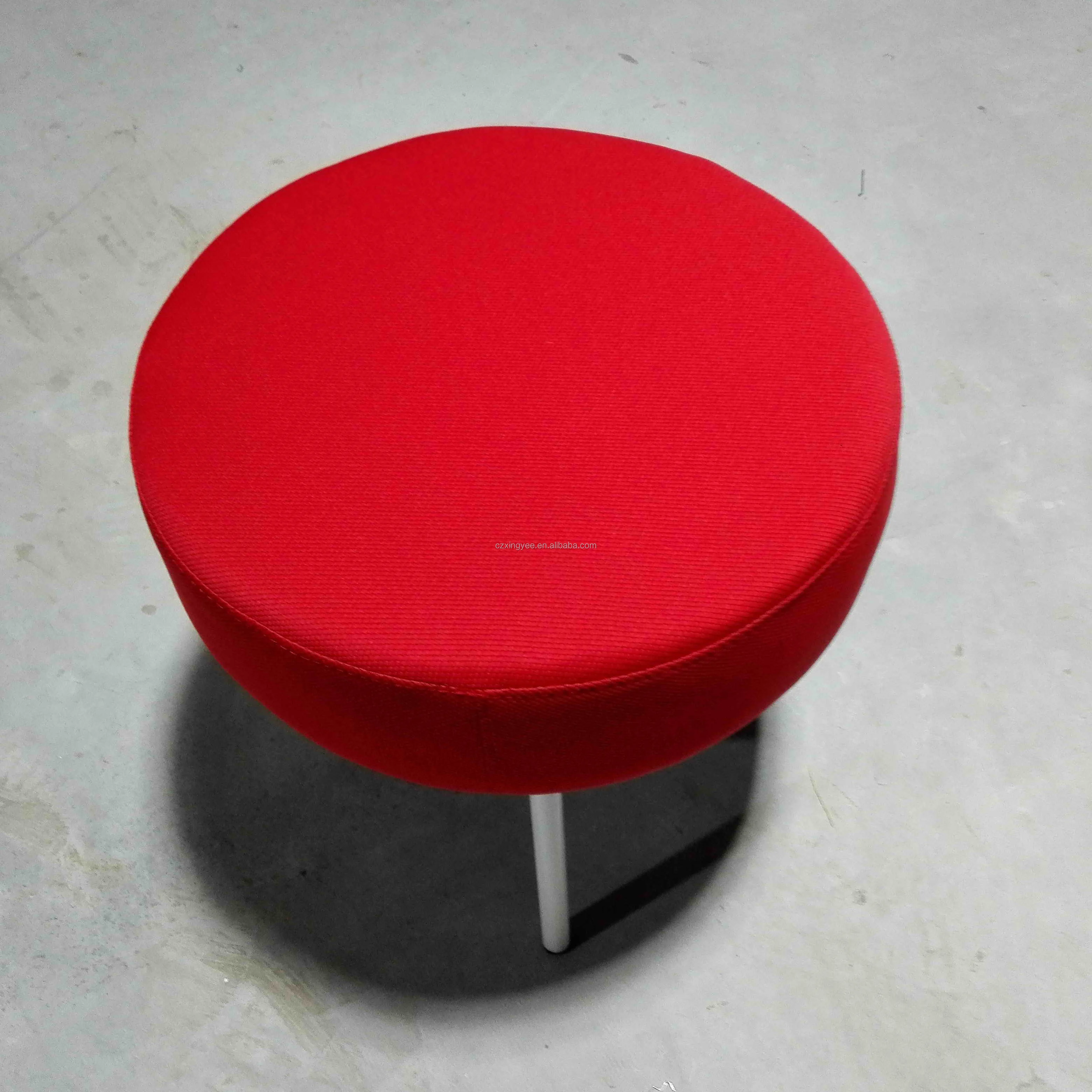 Modern Living Room Kindergarten Small Round Stools Customized Velvet ...