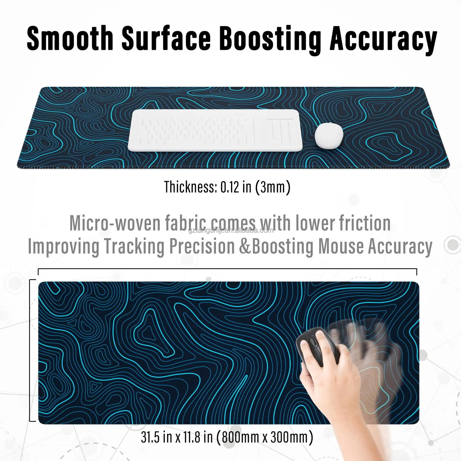 Large Size Custom Gaming Mouse Pad - Non-Slip & Durable