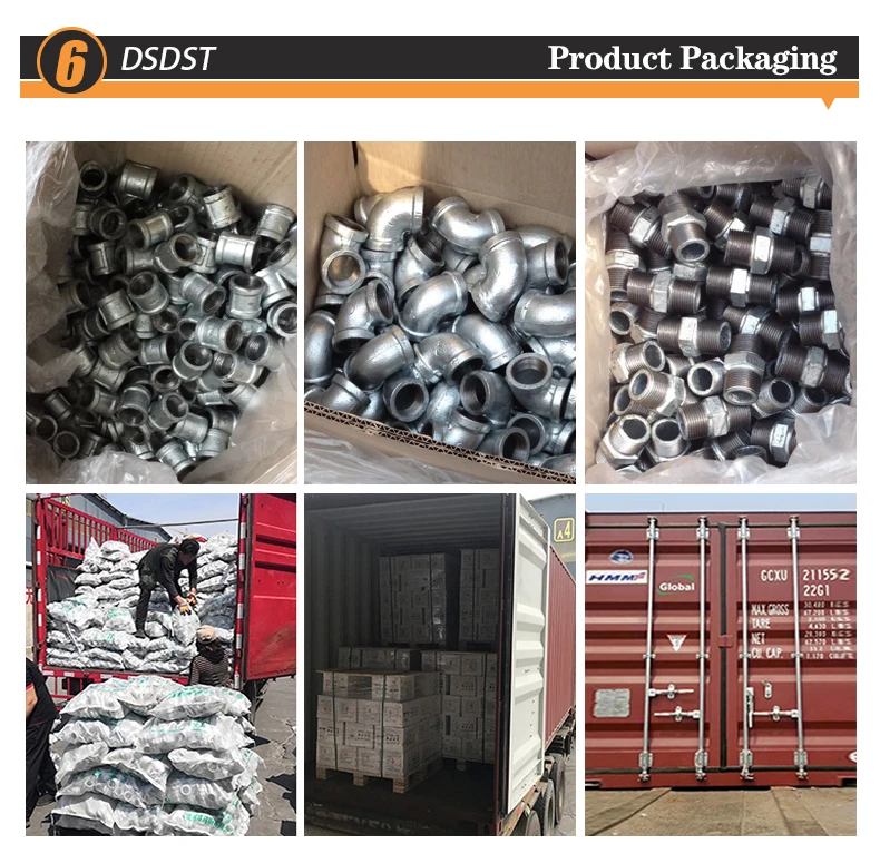 Bspt Female Male Threaded Connector Gi Malleable Iron Metal Steel Pipe ...