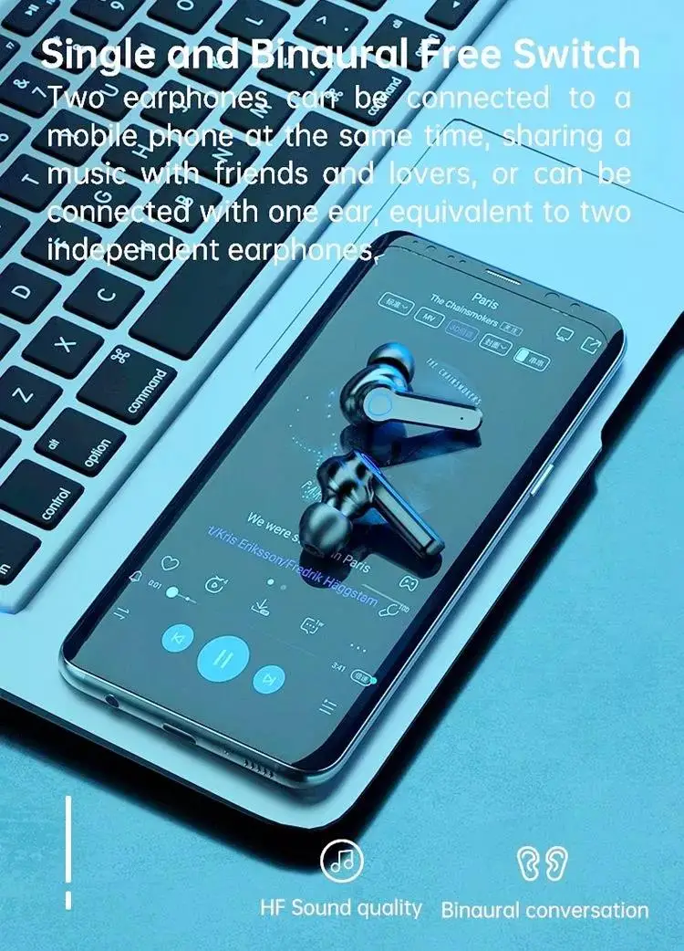 Hot Selling M19 TWS BT Earbud Touch Waterproof Led Display Sport Music ...