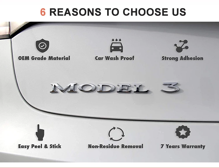 Custom Car Letters Emblem 3D Logo Chrome Badge Auto Emblem