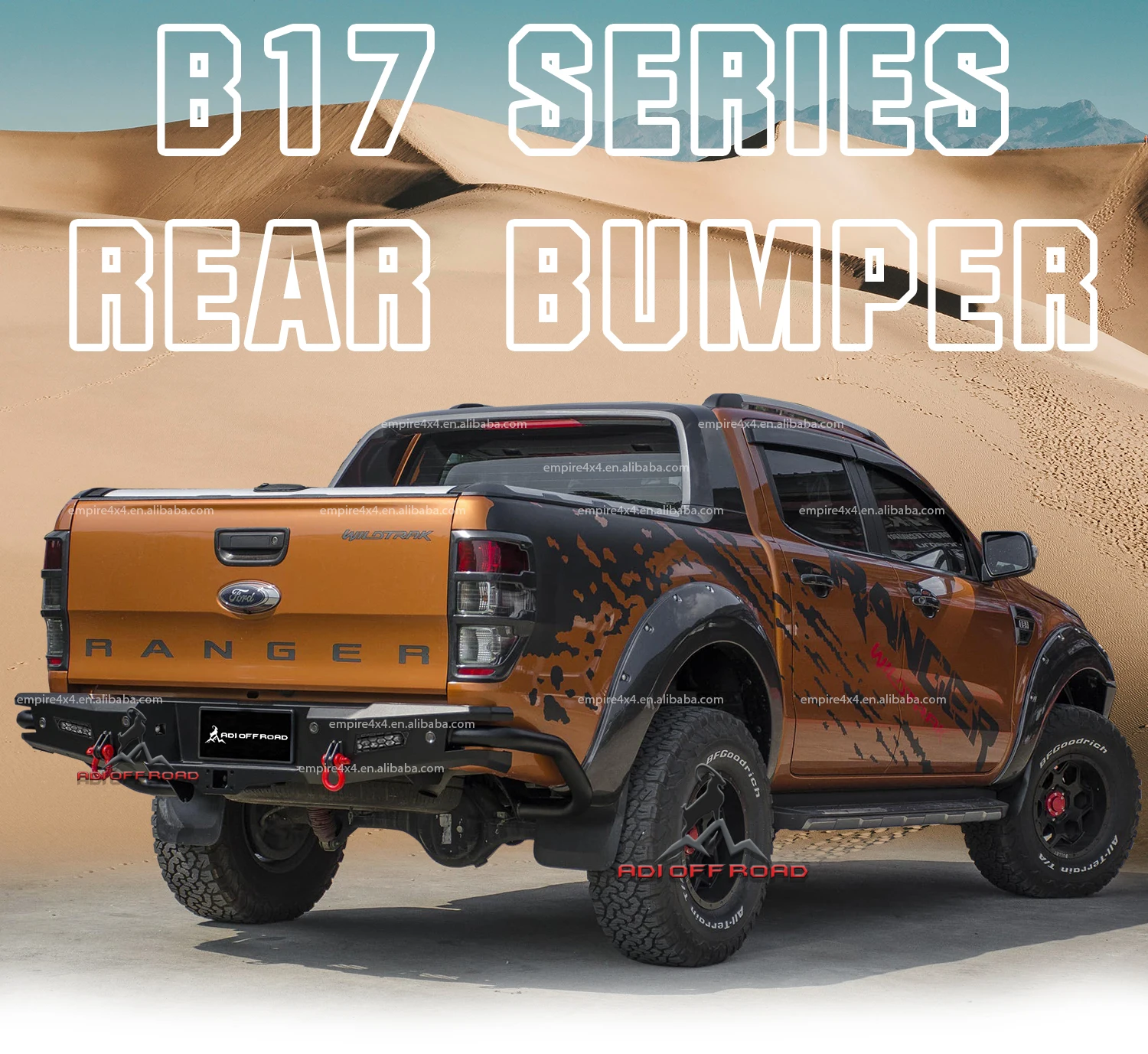 TOP 4x4 pickup with LED light tow hitch bullbar Steel Front bumper REAR ...