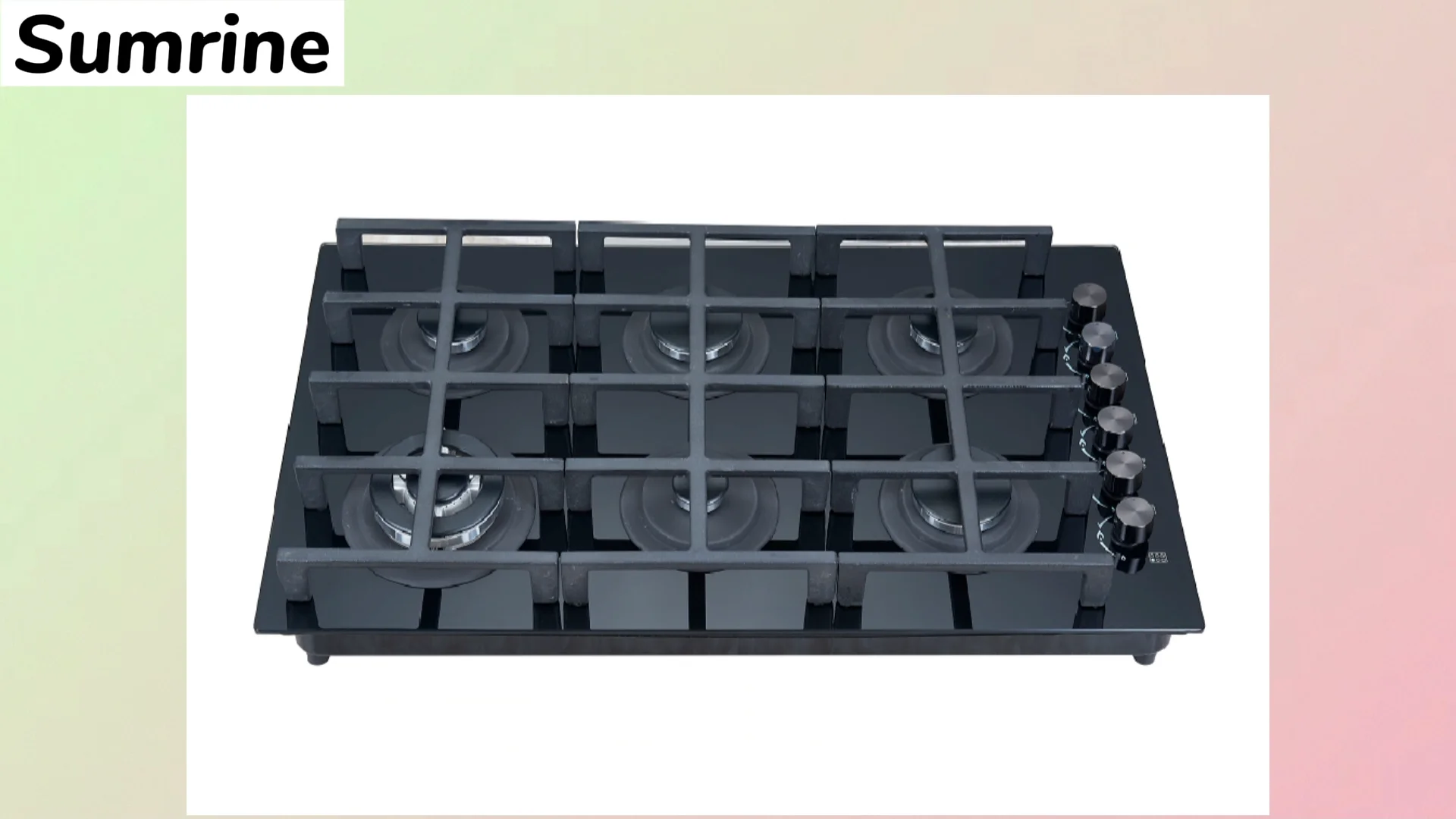 6 Burner Gas Cooktop Kitchen Built In Appliance Cooker Safe And Big ...