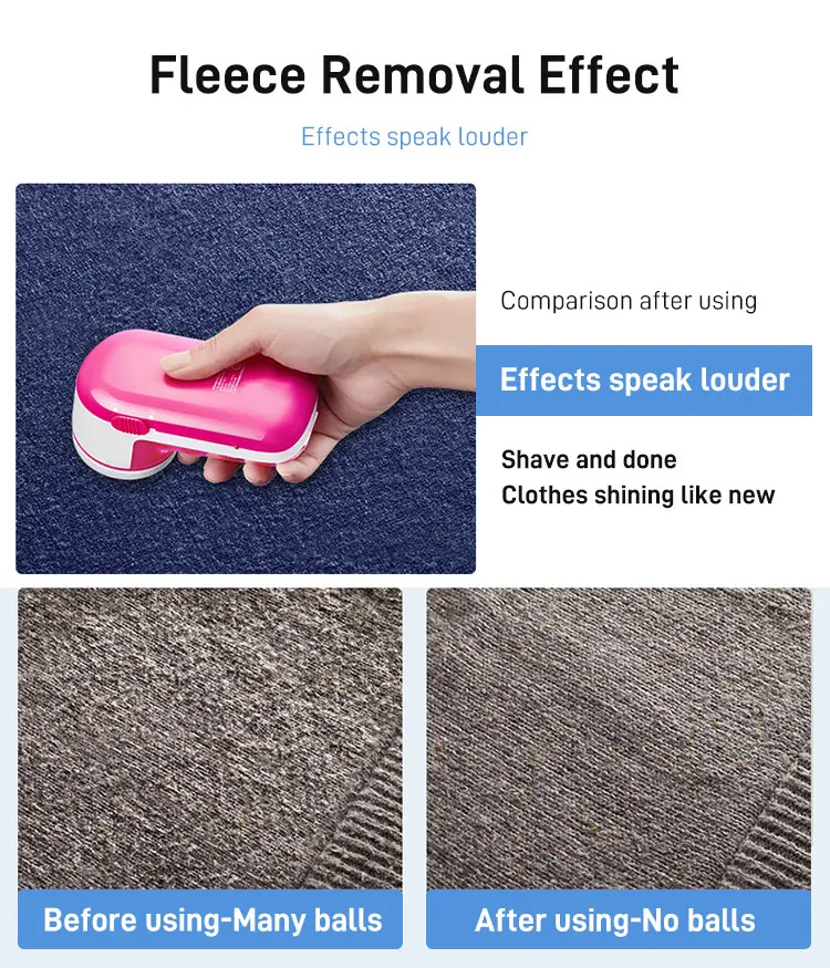 USB Rechargeable Portable Fabric Shaver Electric Lint Remover Cleaner ...