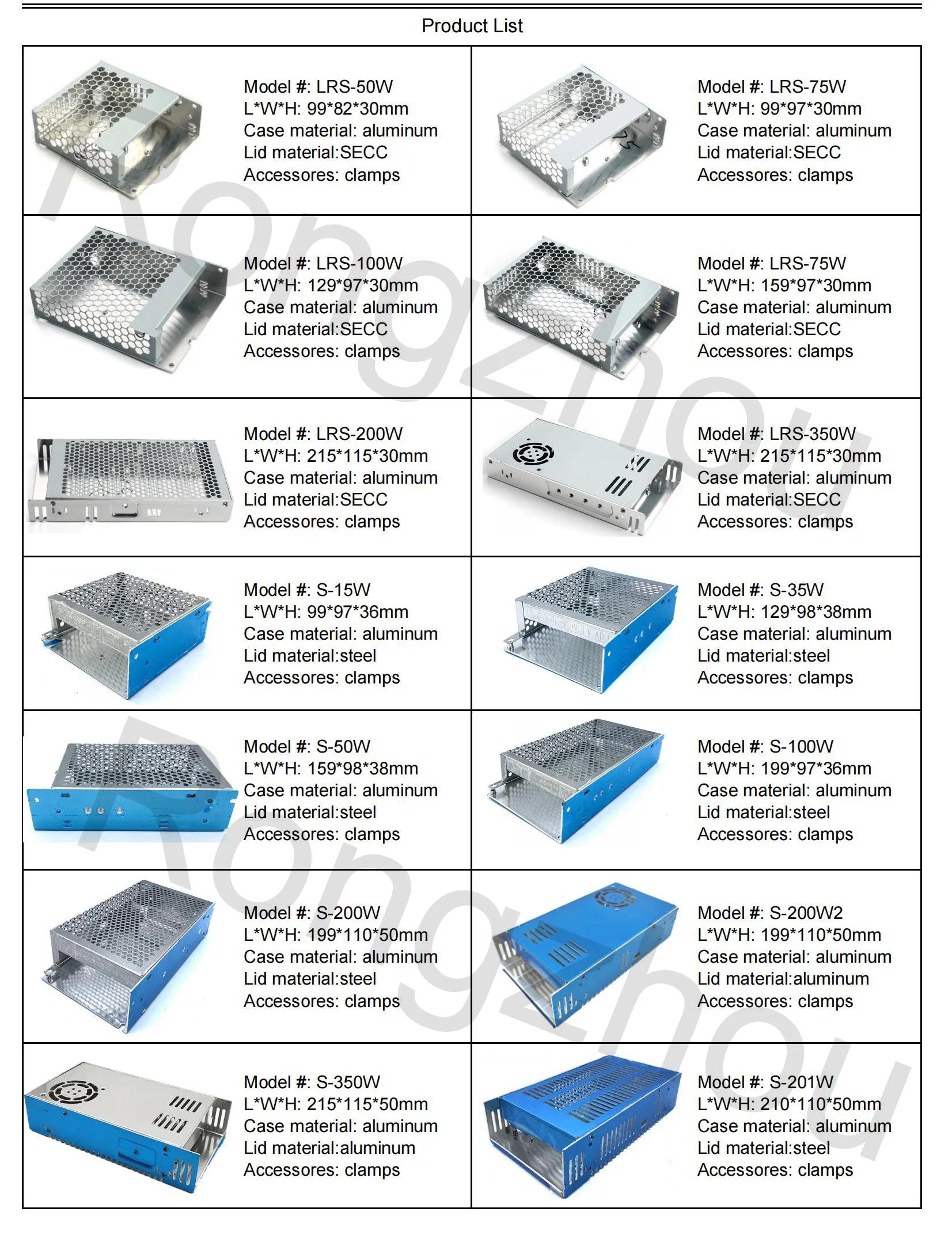 215x115x30mm Smps Metal Cabinet Aluminium Enclosure Cabinet Switch Mode ...