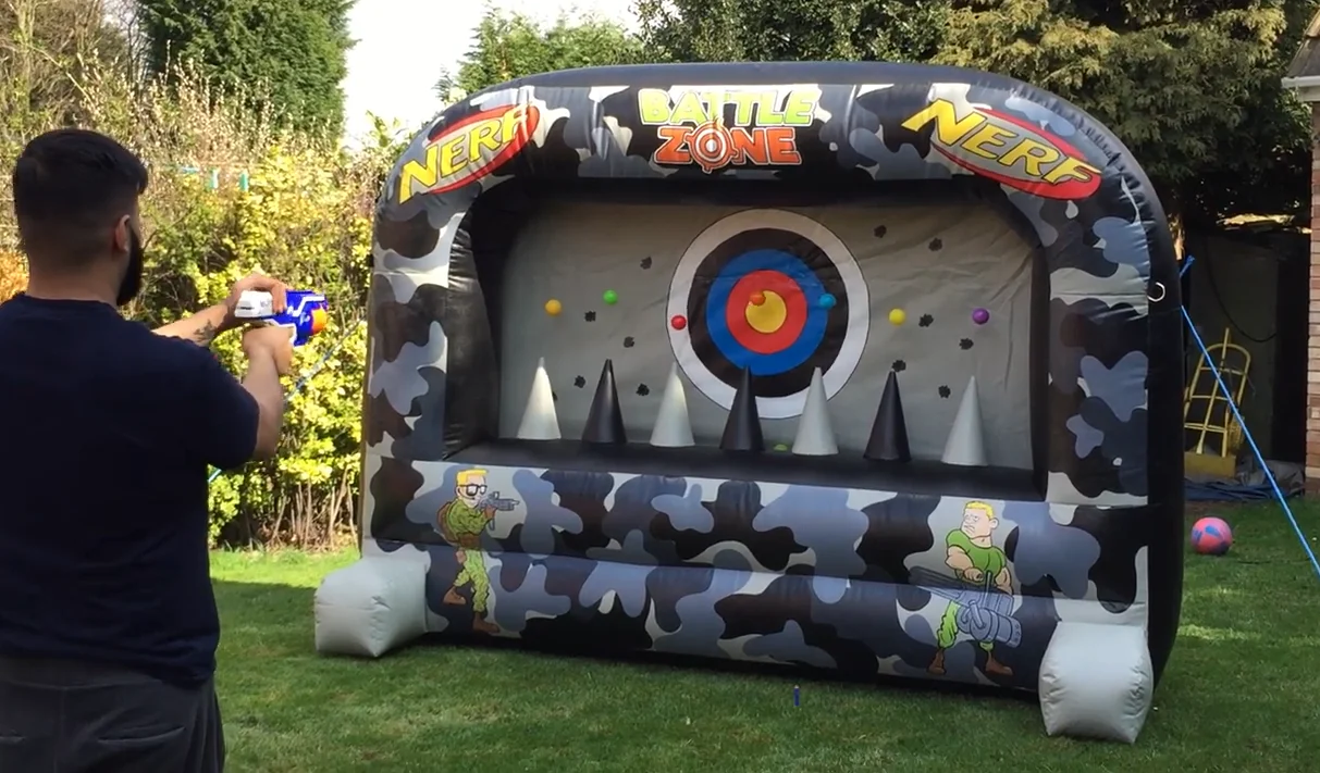 Alibaba.com: Inflatable Nerf Shooting Range with Moving Targets, Battle Zone Game for Hire ...