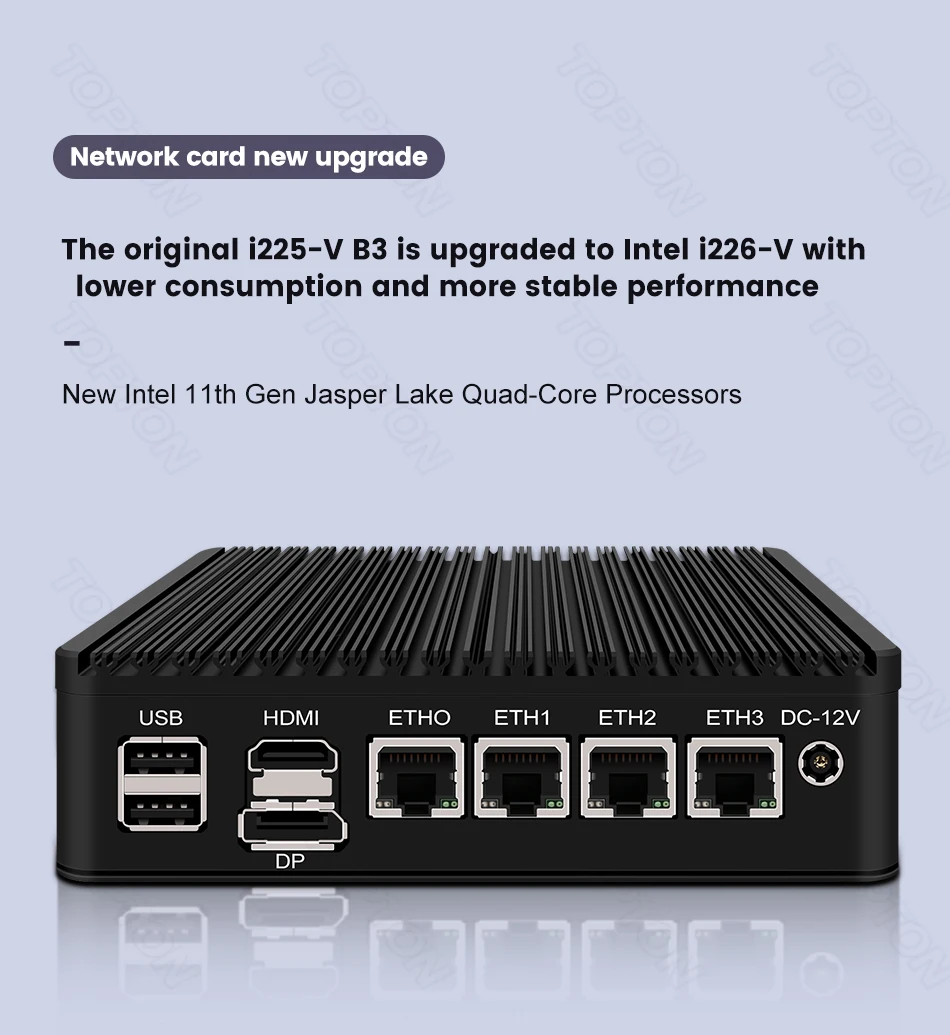 I226-v 2.5gb Lan N6005 N5105 Mini Pc Fanless 2*nvme Tpm2.0 Switch Soft ...