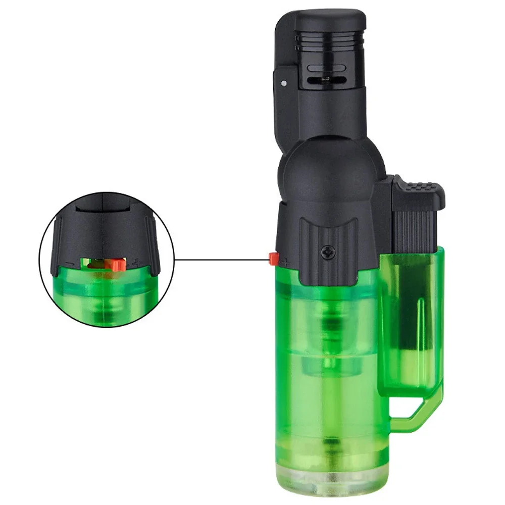 Jet Flame Lighter Refillable Gas Torch Lighter Transparent Body ...