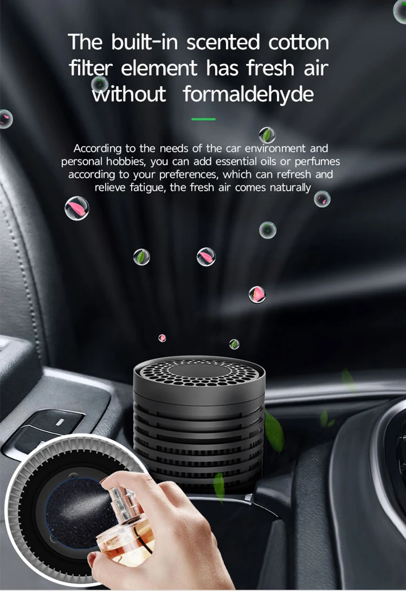 Activated Carbon Mini Usb Portable Car Air Purifier With Hepa Filter ...