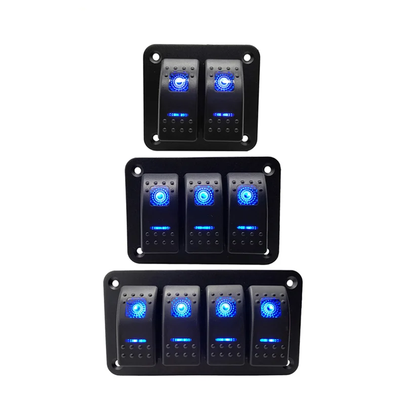 5 Gang Rocker Switch Panel - Waterproof 12V 24V DC