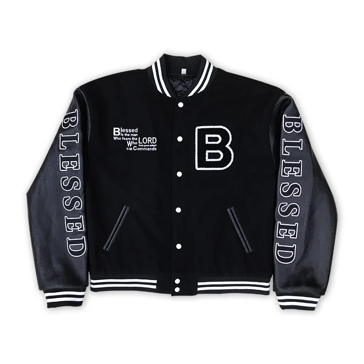 Custom Real Leather Varsity Jacket Free Design Embroidered Logo ...