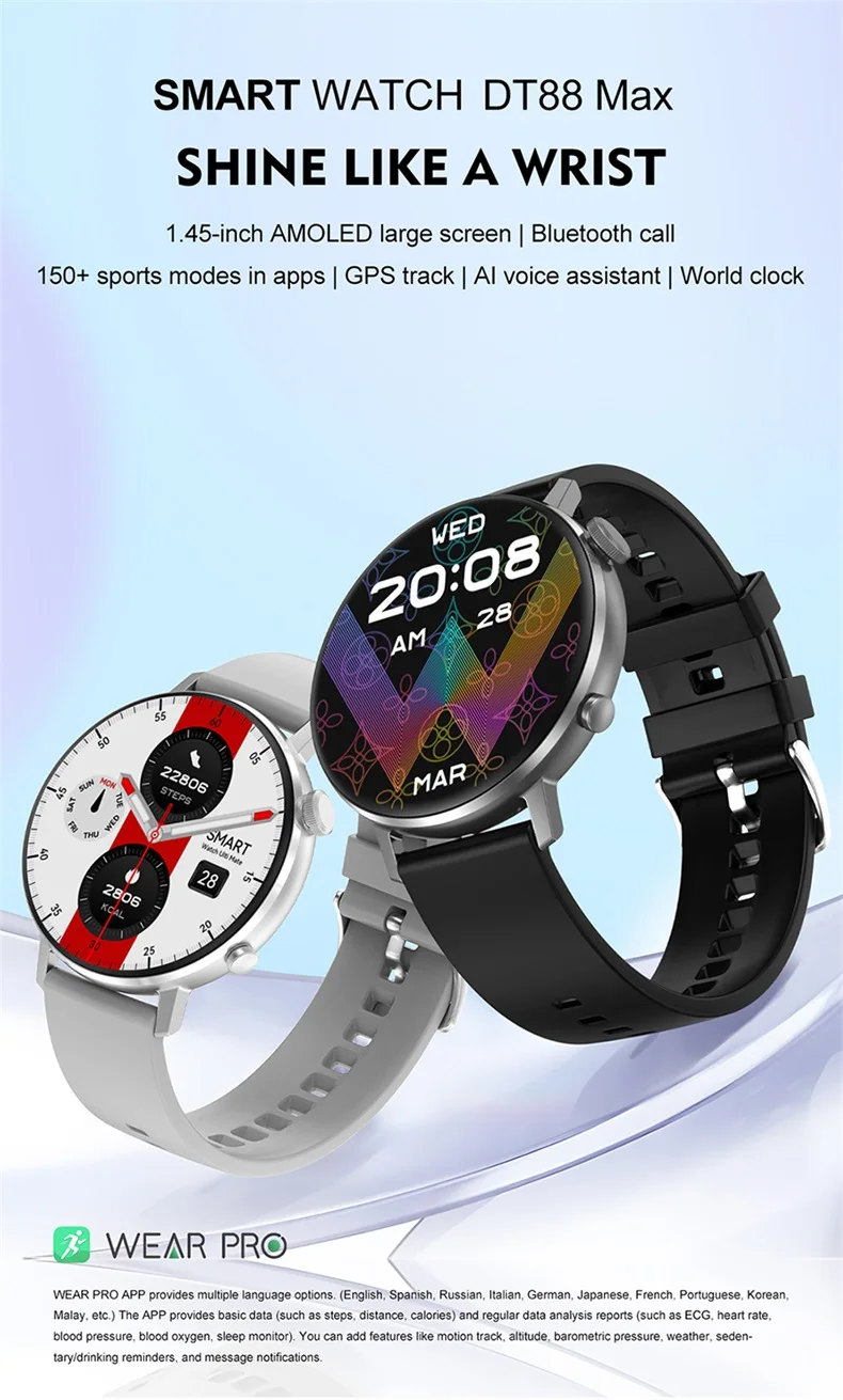 Newest Dt No.1 Dt88 Max Smart Watch 2023 High Quality Montres ...