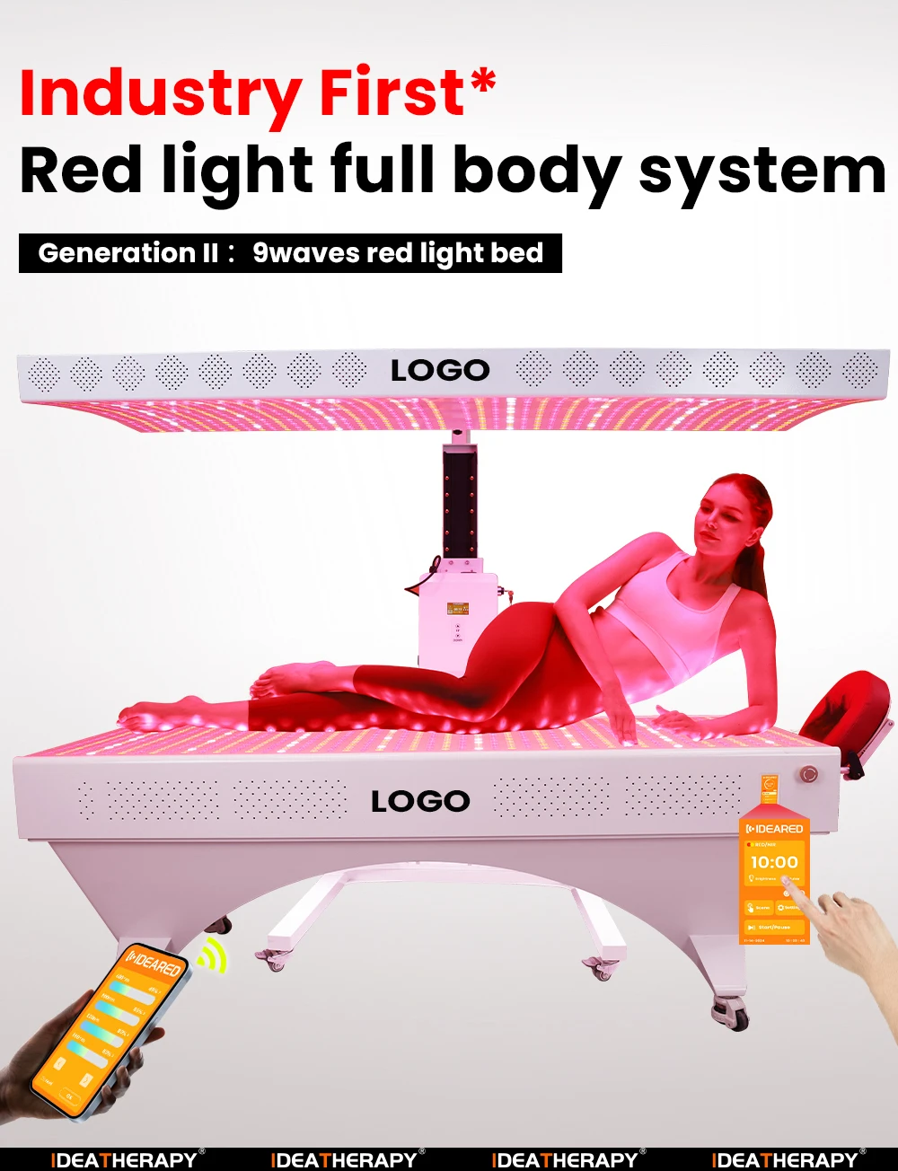 New 2025 Large Therapy Bed RLPRO2000L-B 480 590 630 660 670 810 830 850 1060nm Commercial Clinic ...