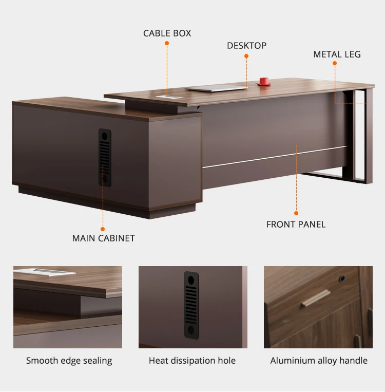 Wholesale Modern Executive Desk Office Furniture Table Anti-scratch L ...