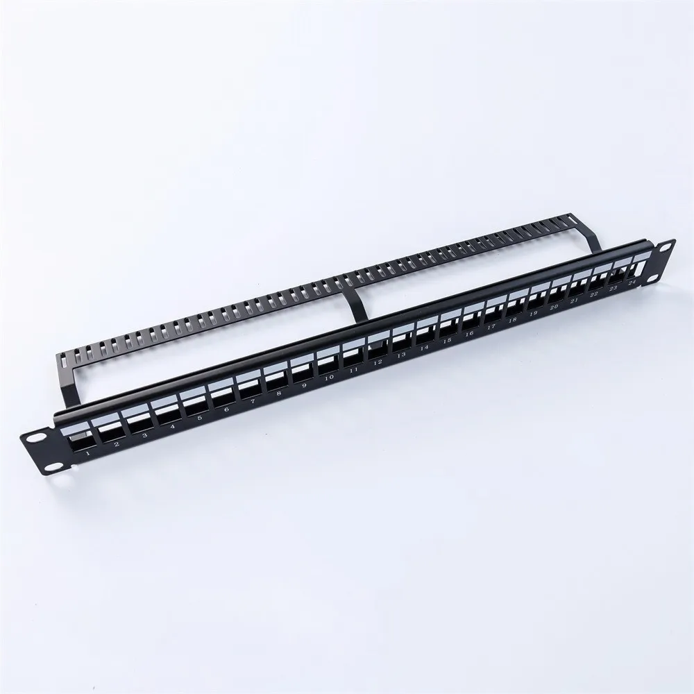 24port Cat5e Cat6 Cat6A Cat7 Blank Patch Panel 19inch 1U Empty Patch Panel UTP FTP Modular ...