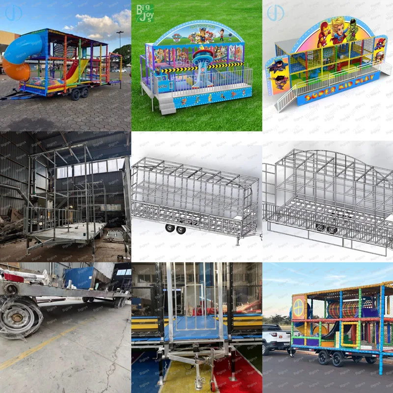 Trailer Amusement Park Kids Playground Carnival Game Custom Size Theme ...