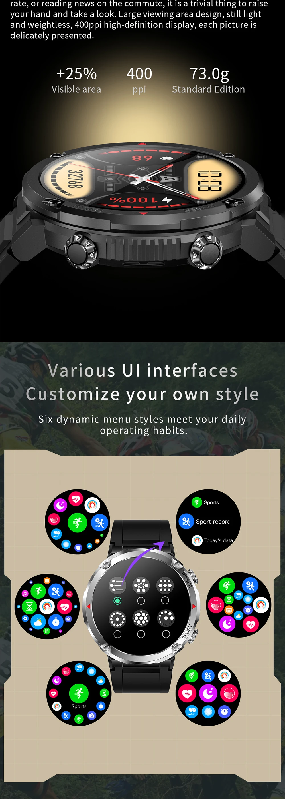 SWL T30 Sports Smartwatch Men Women BT Calling 1.6inch HD Round Touch ...