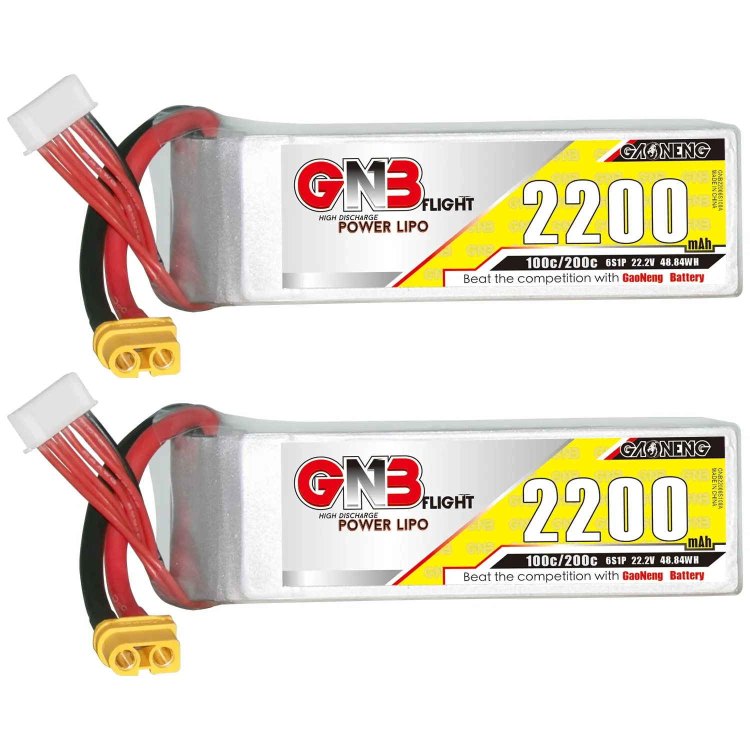 GNB 6S 2200mah Lipo Battery - High Performance for FPV Racing