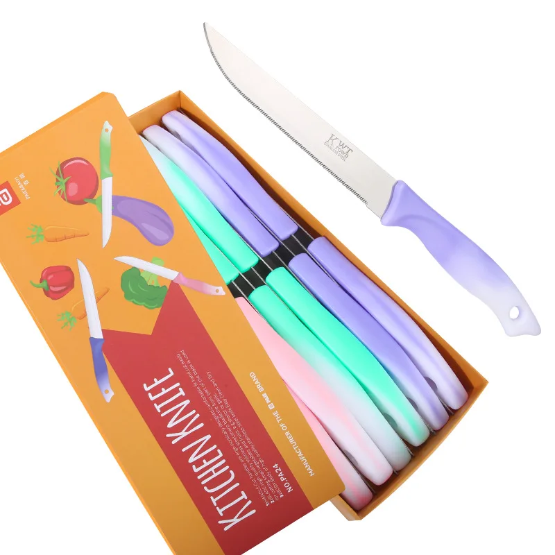 12-Piece Wavy Fruit and Vegetable Knife Bagel and Toast Bread Knife ...