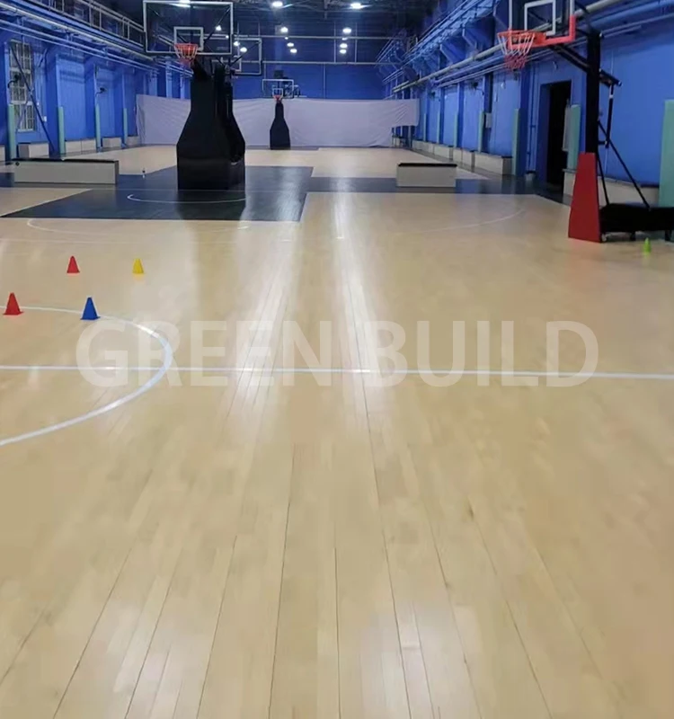 Maple Sports Floor Indoor Gym Solid Wood Flooring - Durable Hardwood ...