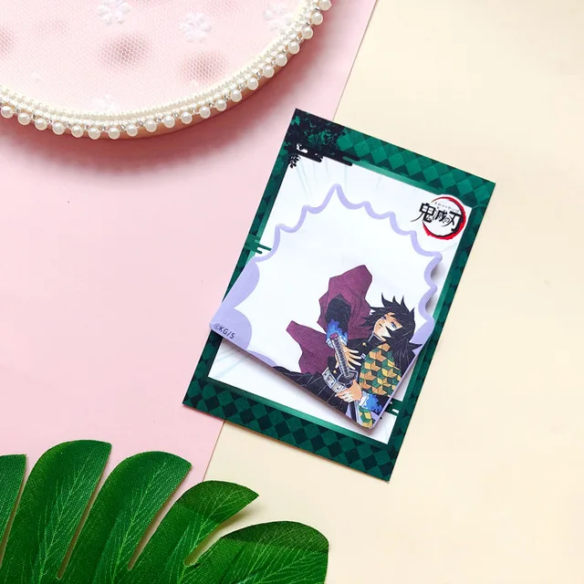 25 Sheets Kawaii Cute Cartoon Anime Demon Slayer Memo Pad Sticky Notes ...