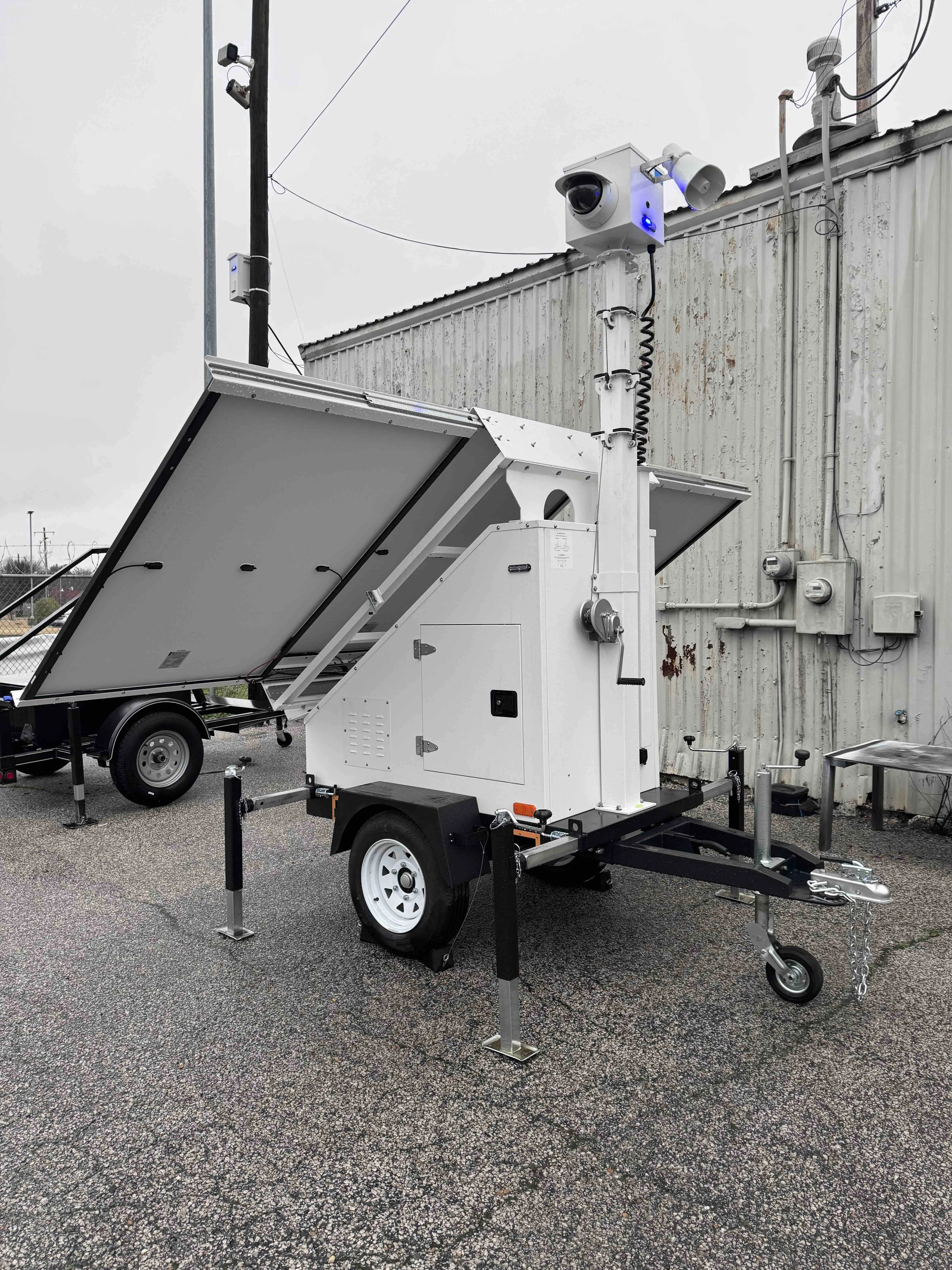 Security CCTV Camera Trailer Monitoring System for Construction Sites ...