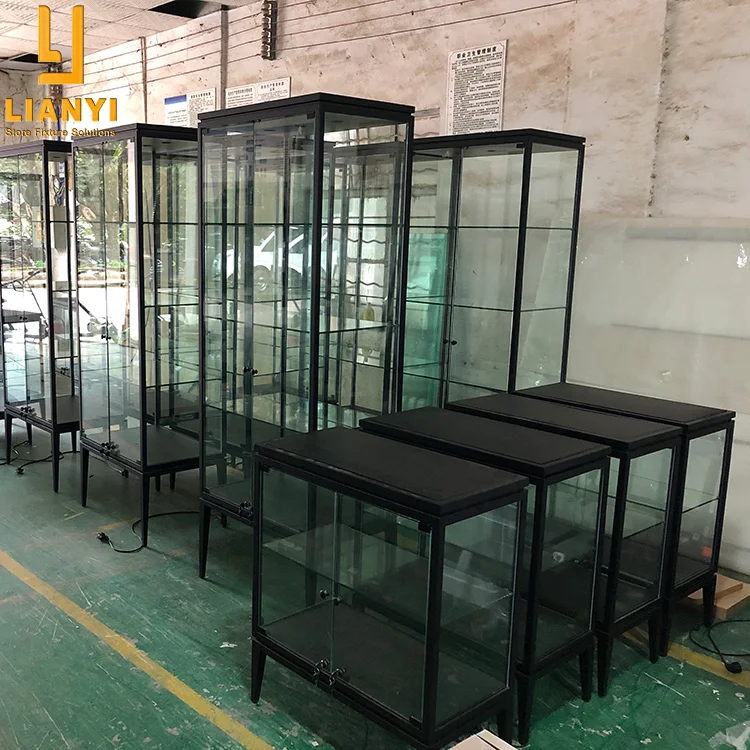 Floorstanding Modern Boutique Stainless Steel Display Cabinet With ...