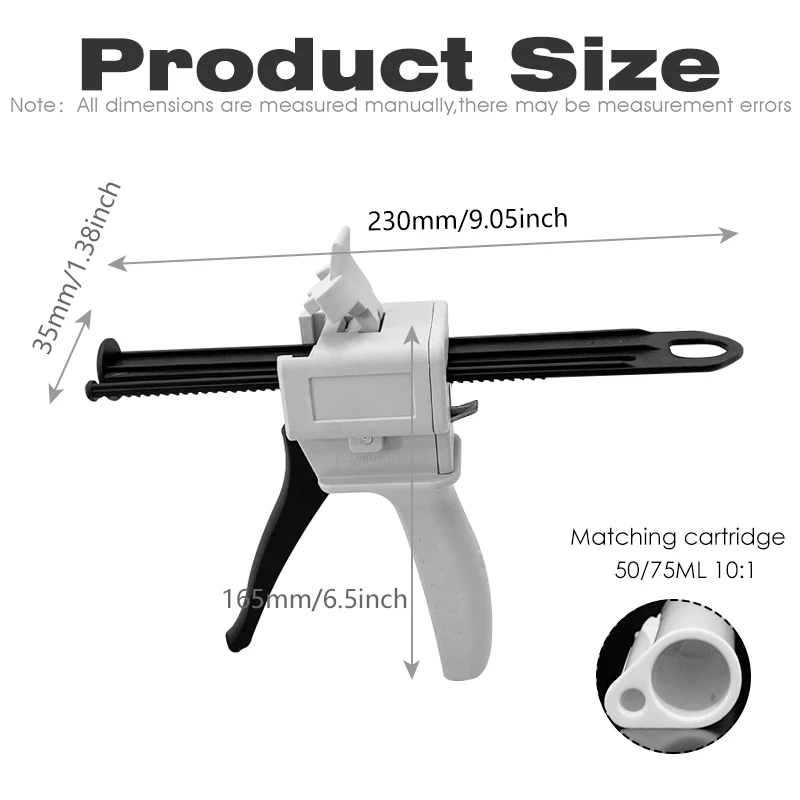 50/75ml AB Dispensing Gun - Precision Adhesive Application