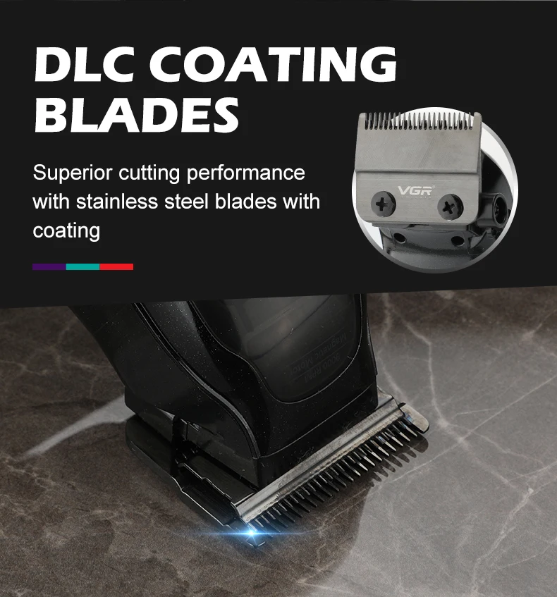 VGR V-269 9000RPM Magnetic Motor Salon Rechargeable Hair Clipper for Men