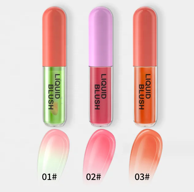 3 Colors Liquid Blush Cruelty Free Private Label Color Changing Blush ...