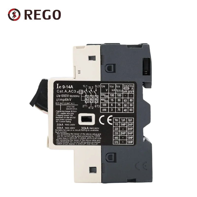 Rego Motor Protector Circuit Breaker Gv2m16 9a-14a Mpcb 3p 3 Pole Three ...