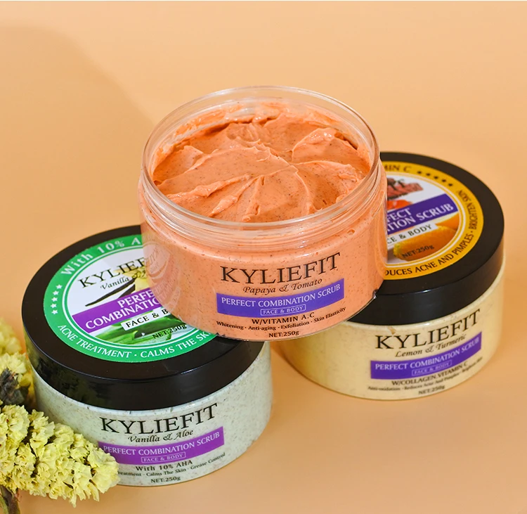 250g Papaya Tomato Women's Body Scrub - Anti-Aging & Exfoliation