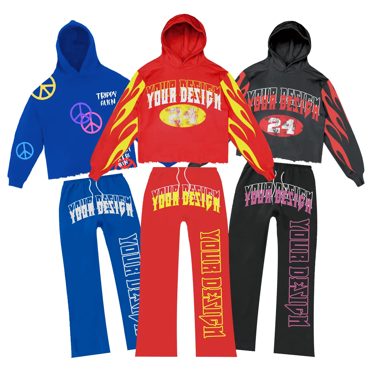 New Design Track Sweat Suit Two 2 Piece Jogger Set For Men Flare Sweat ...