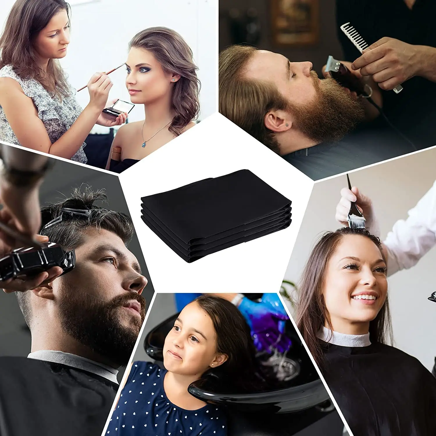 Custom Logo Salon Barber Shawl Artist Work Bib Men Beard Cape Studio ...