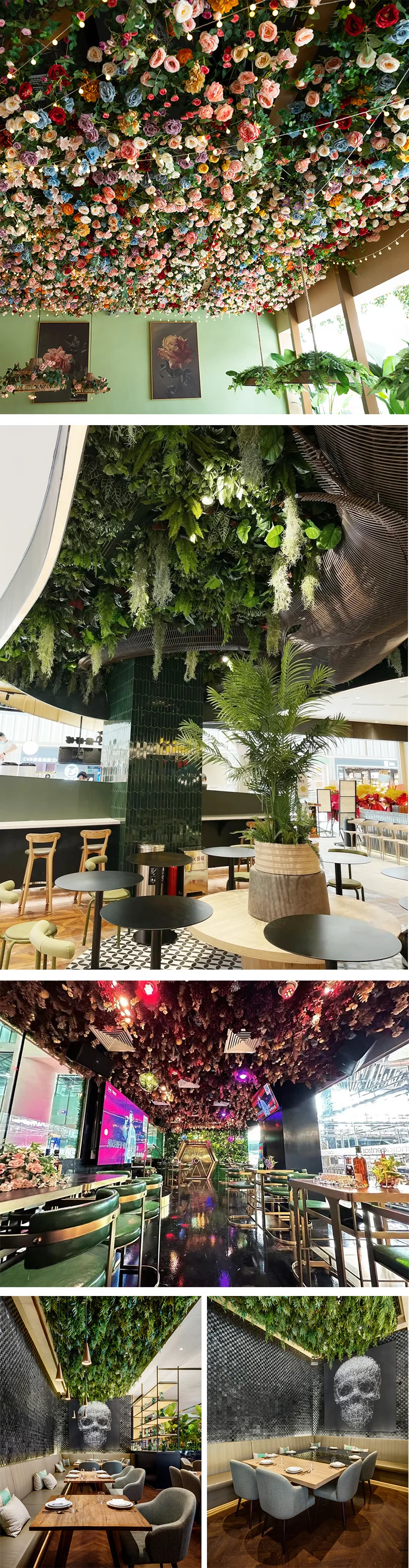Customized Ceiling Greenery - Luxurious Simulated Plants