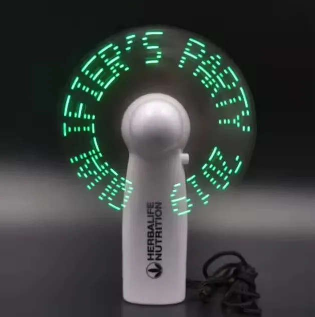 New Mini Portable Handy Led Custom Message Battery Fan Battery Powerful ...