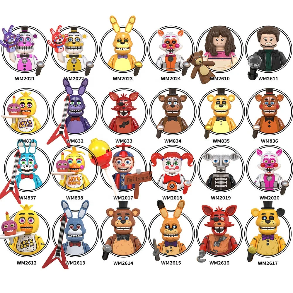 Wm6074 Fnaf Chica Freddy Bonnie Foxy Golden Freddy Five Nights Cartoon ...