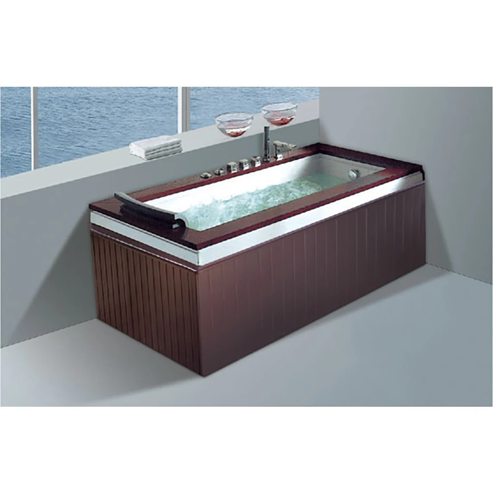 Modern Model Brown Bathroom Free Standing Bathtubs Soaking Rectangular ...