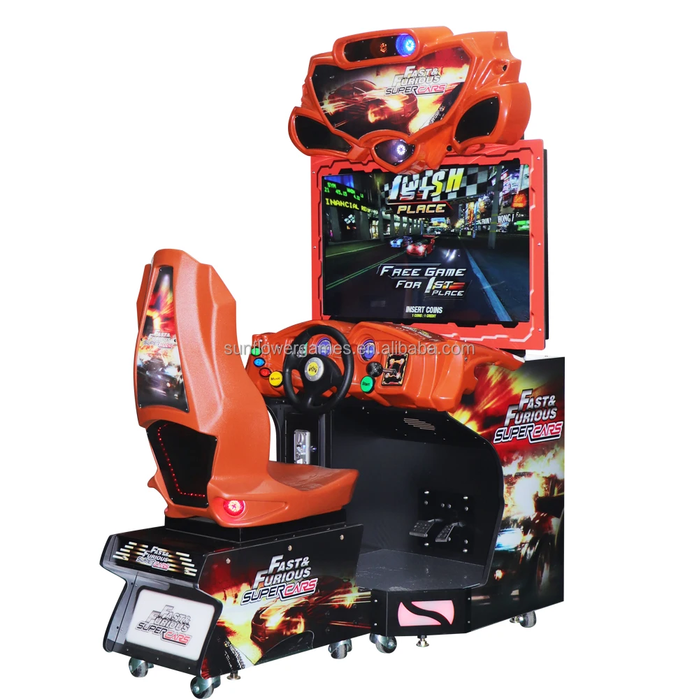 Indoor Game Machine Coin Operated Video Game Machine Racing Driving ...