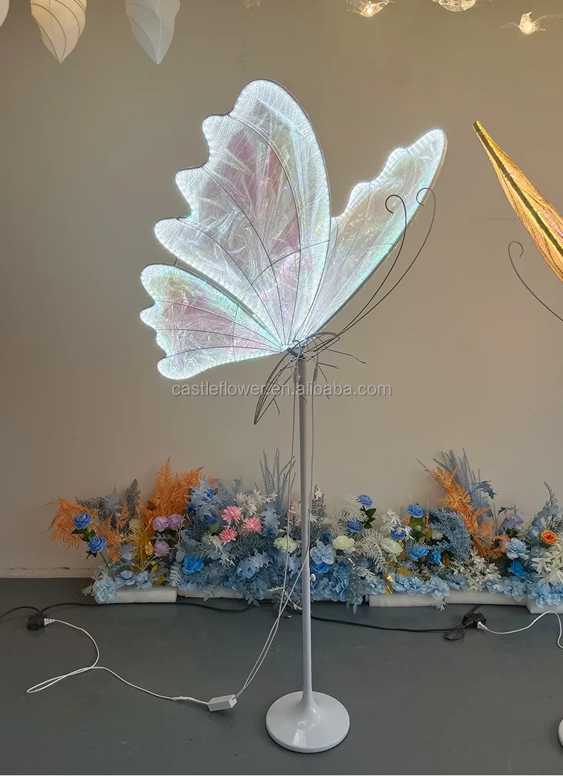 O-b001 Wedding Props Light Up Butterfly Wings Road Lead Stage ...