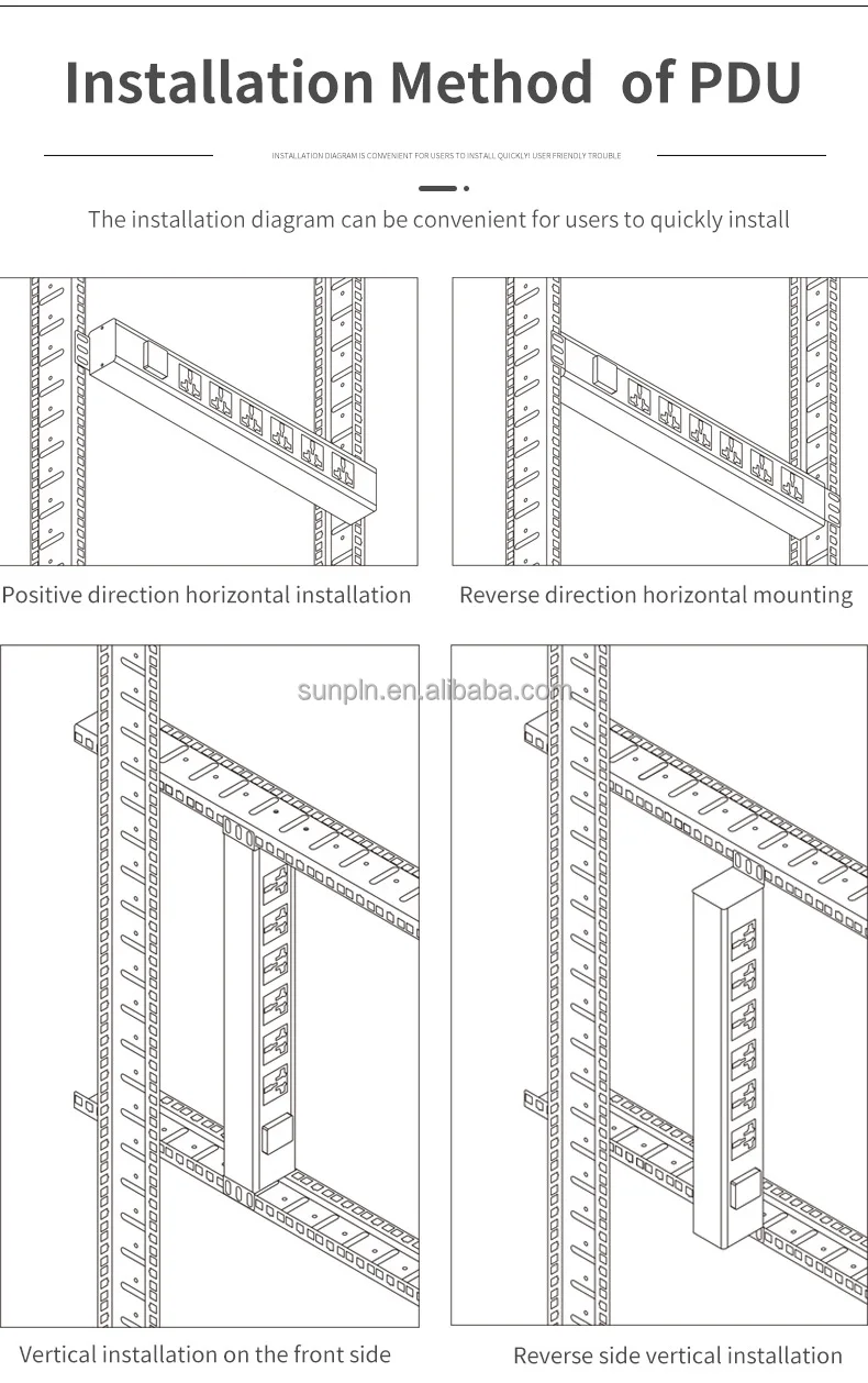 Customized Power Distribution Unit Server Rack Accessories PDU Data Center Standards Universal ...