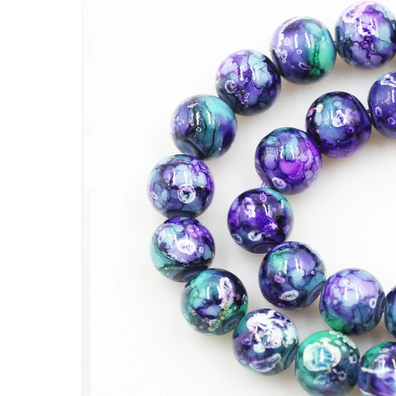 Wholesale New 8mm Glass Beads Round Gemstone Beads For Jewelry Making ...