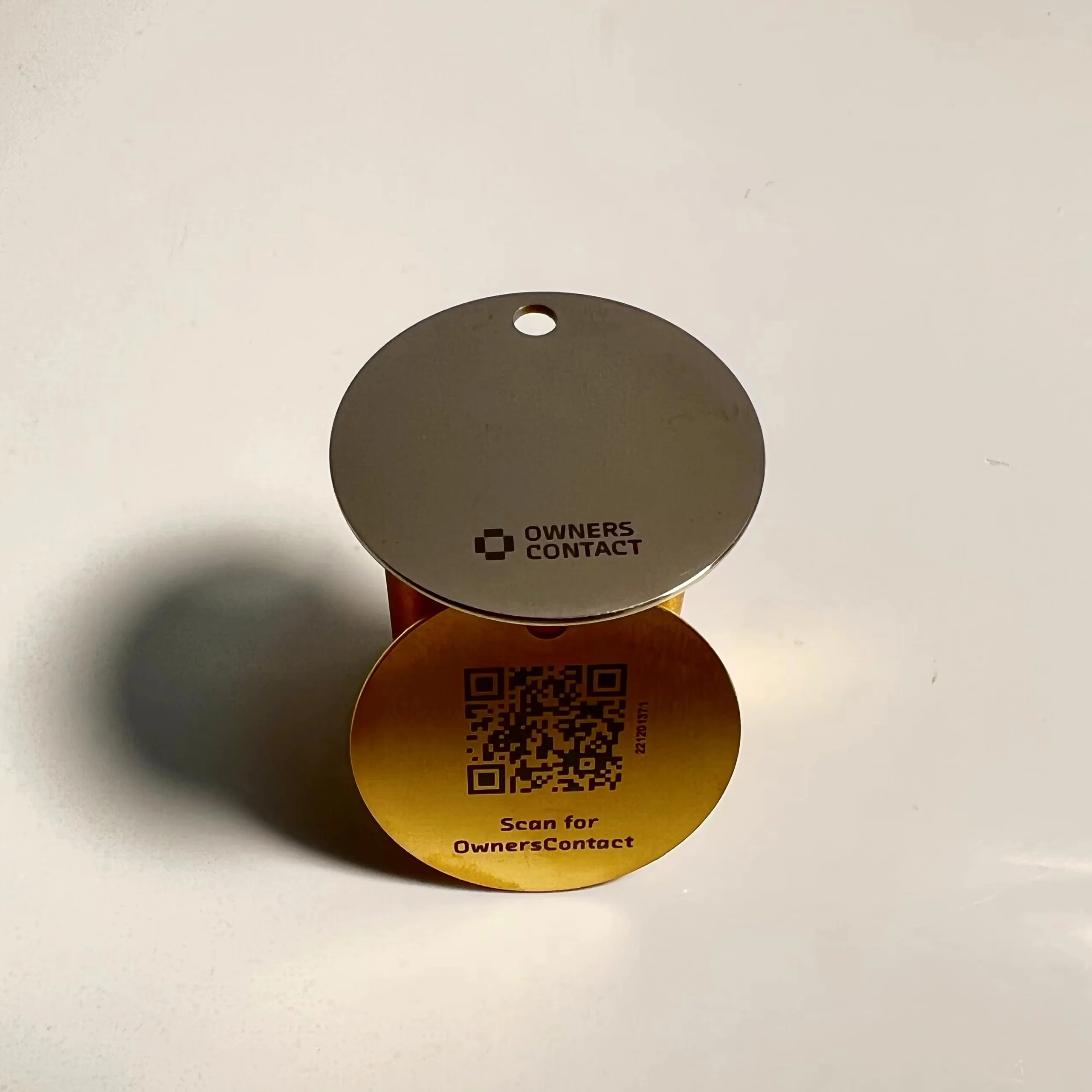 Custom QR Code Pet ID Tag SS304 Metal Label Asset Tag Barcode QR Code ...