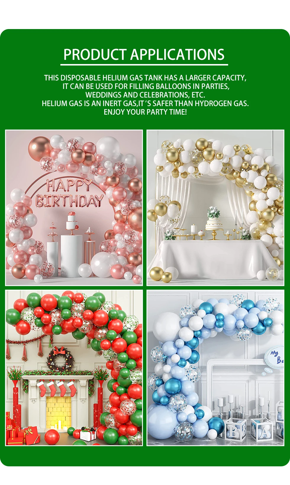 New 3.3l Welding Helium Cylinder High Pressure Balloons Helium Gas ...