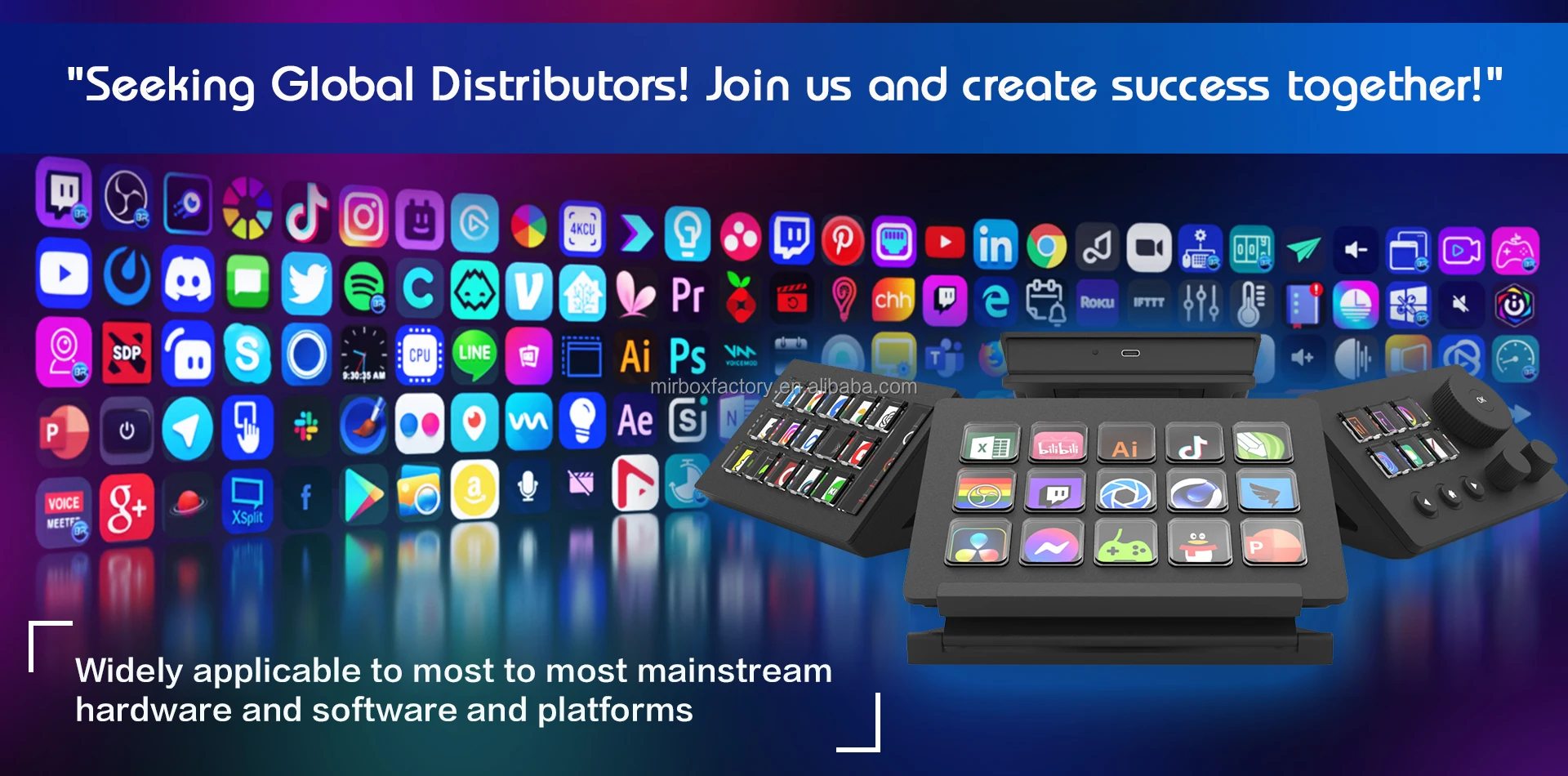 15-key LCD Game Keyboard - Control Your Apps Instantly