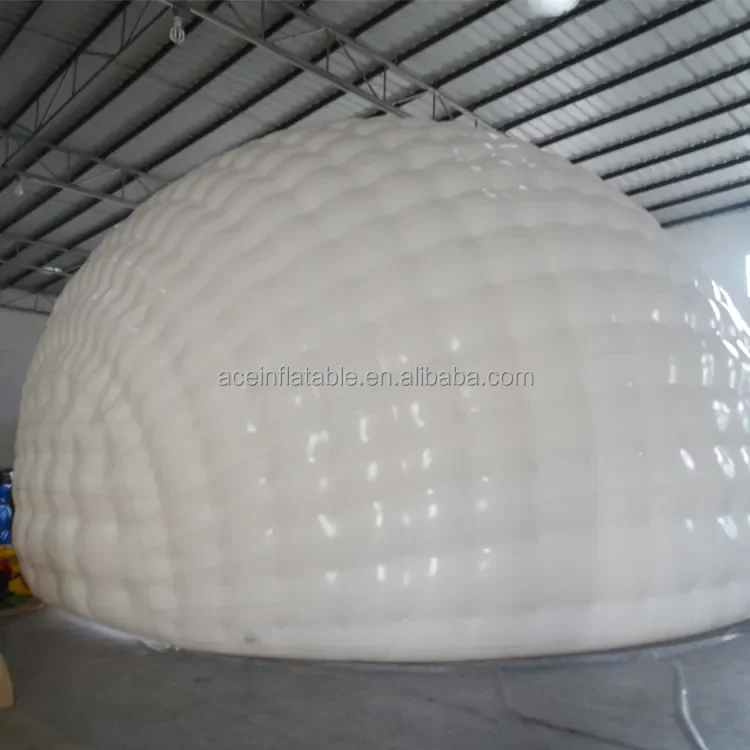 White Airtight Inflatable Shell Tent Inflatable Igloo Dome Tent ...